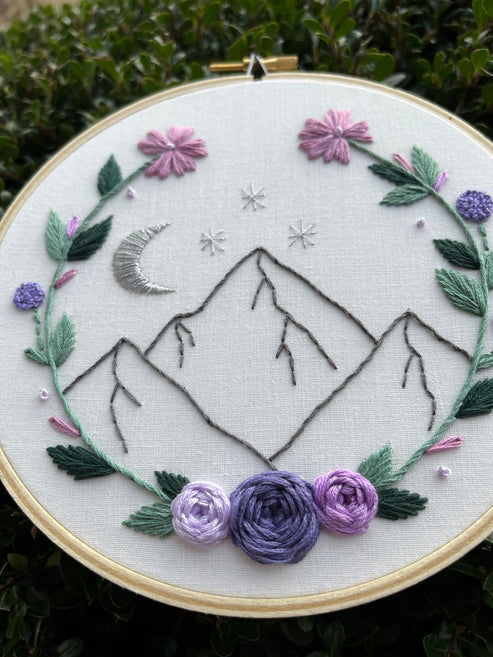 PDF Pattern - Violet Starlight, Beginner/Intermediate Floral Mountain – Bek's Stitches